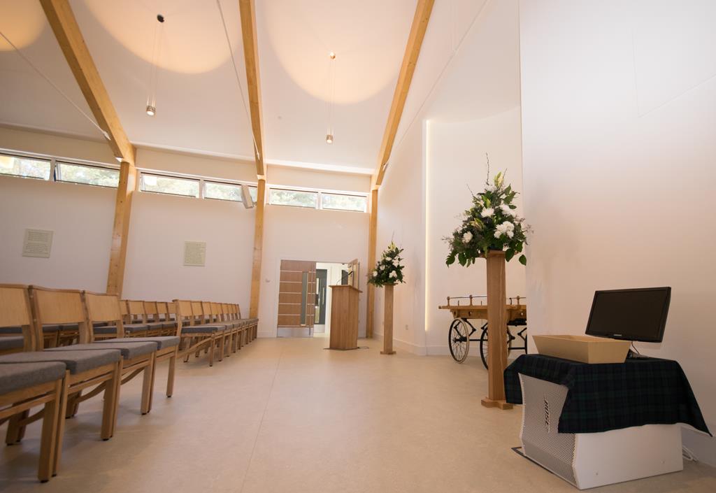 A modern light bright and very welcoming building – Baldarroch Crematorium